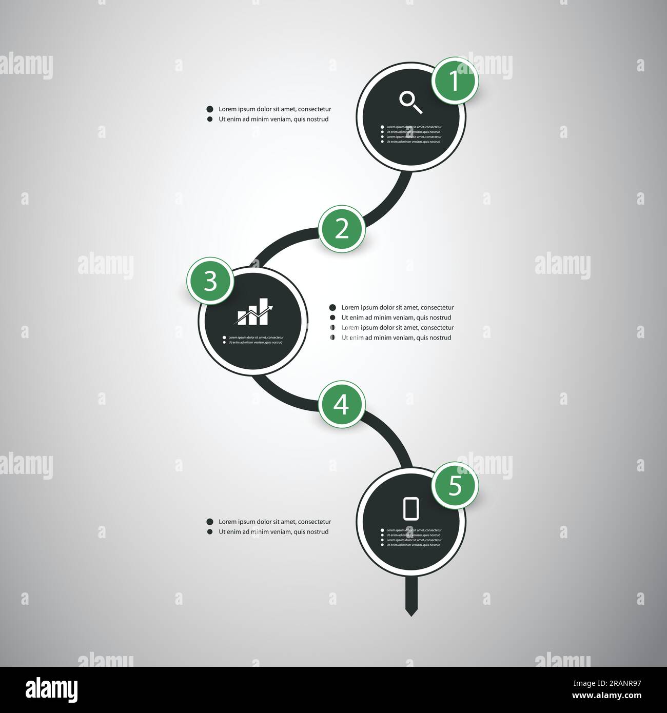 Infographic Concept - Flow Chart Design and Timeline Stock Vector Image & Art - Alamy