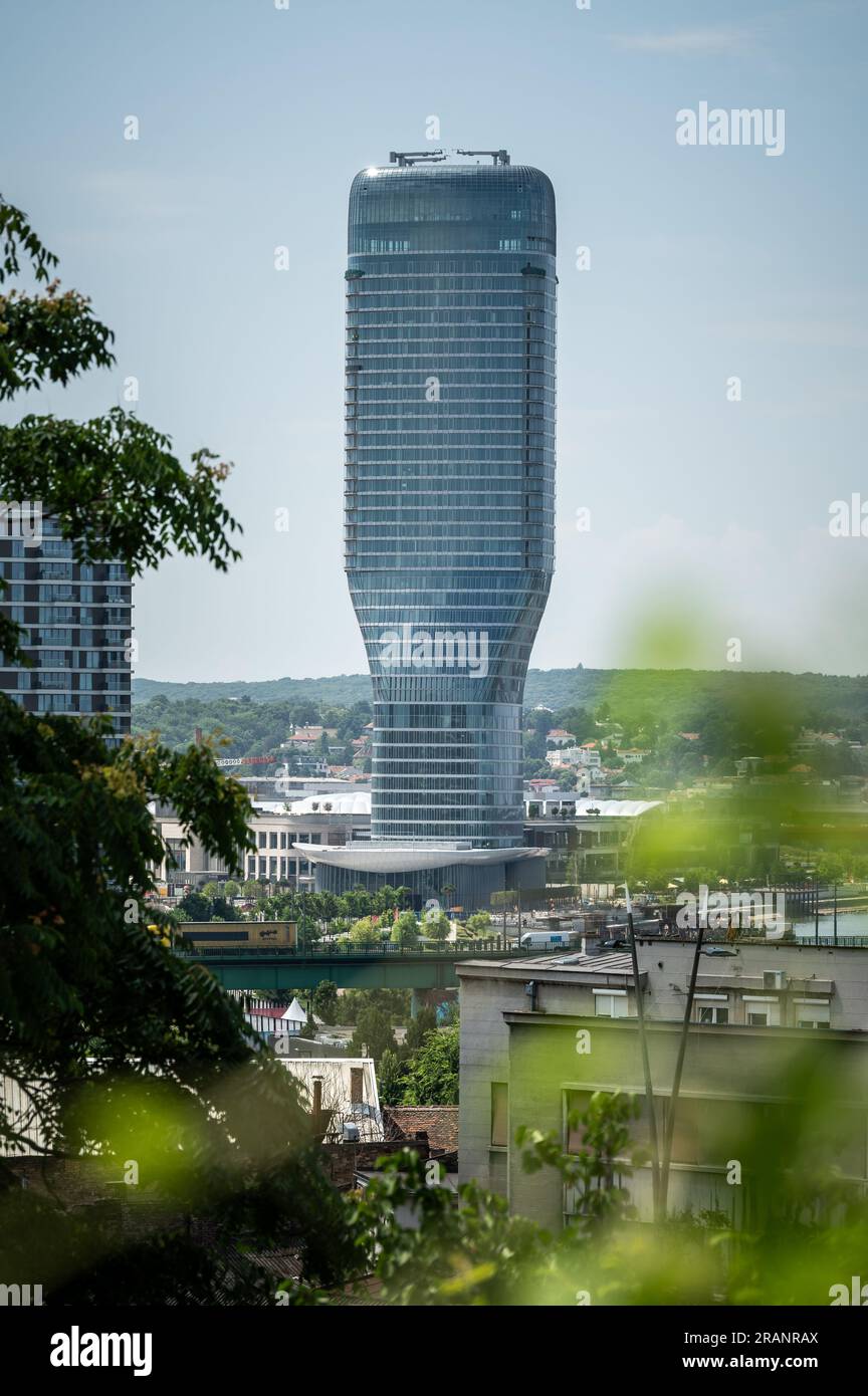 Belgrad, Serbia. 04th July, 2023. Exterior view of the Belgrade Tower ...
