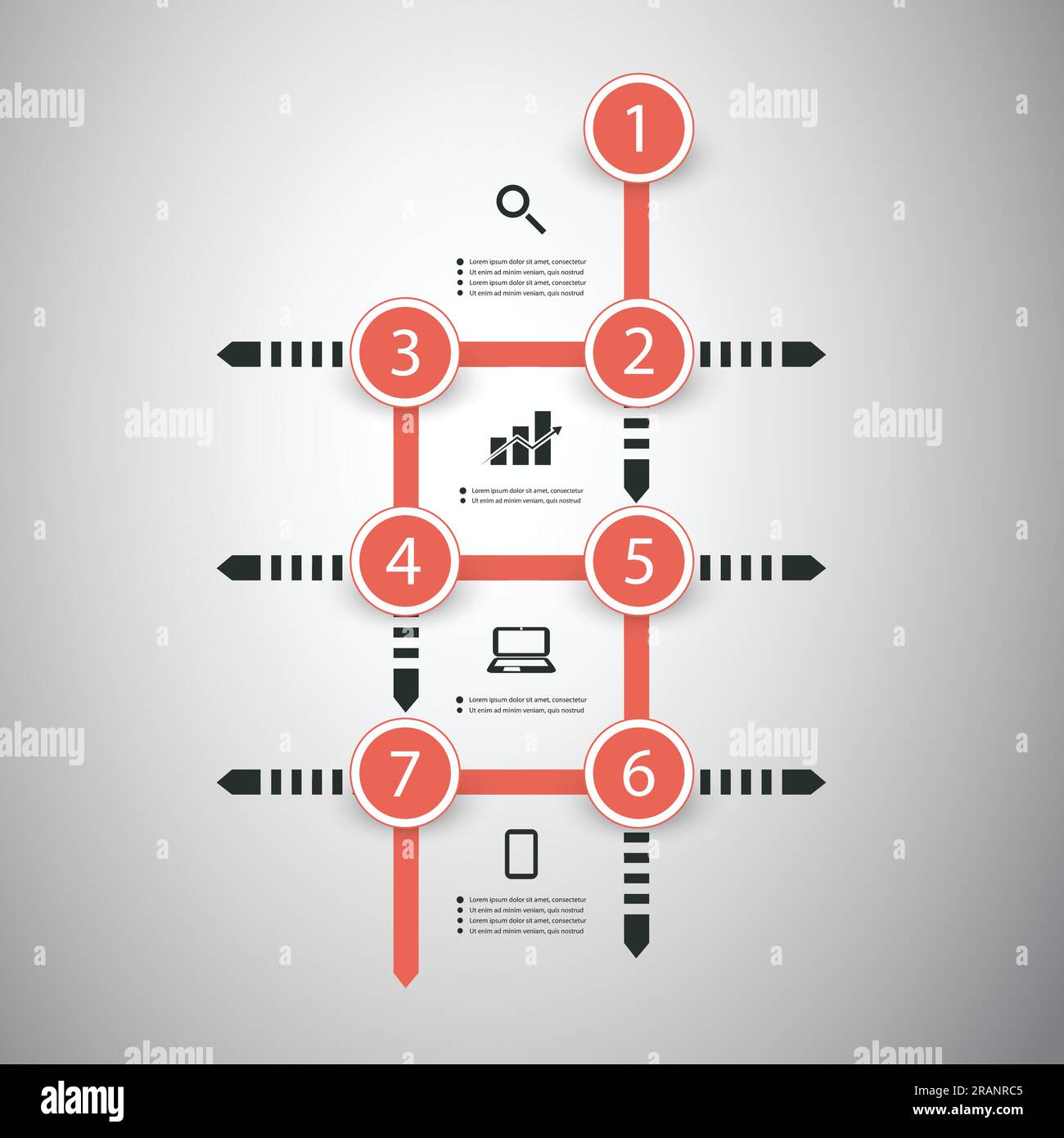Infographic Concept - Flow Chart Design Stock Vector Image & Art - Alamy
