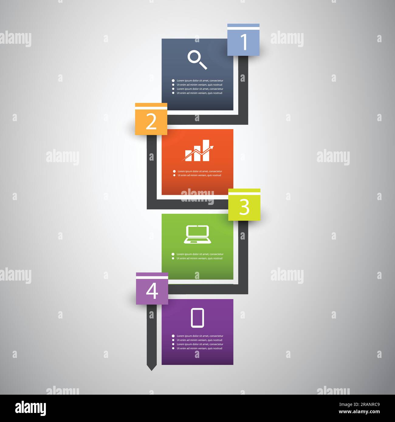 Infographic Concept - Colorful Flow Chart Design Stock Vector Image ...