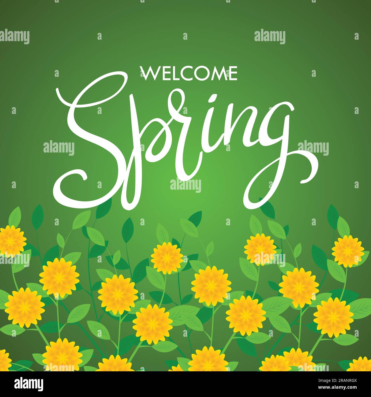 Welcome Spring words on flowers background, spring flowers background ...