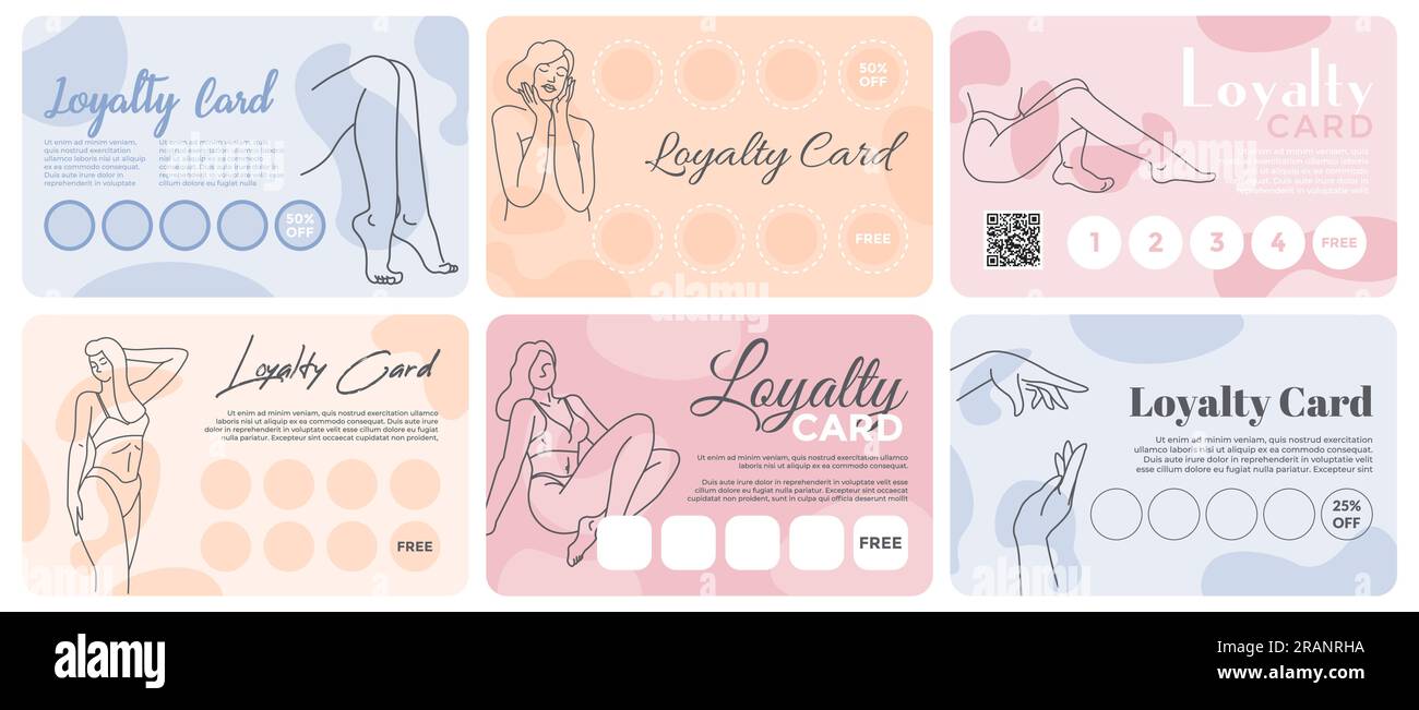 Beauty loyalty card design hi-res stock photography and images - Alamy