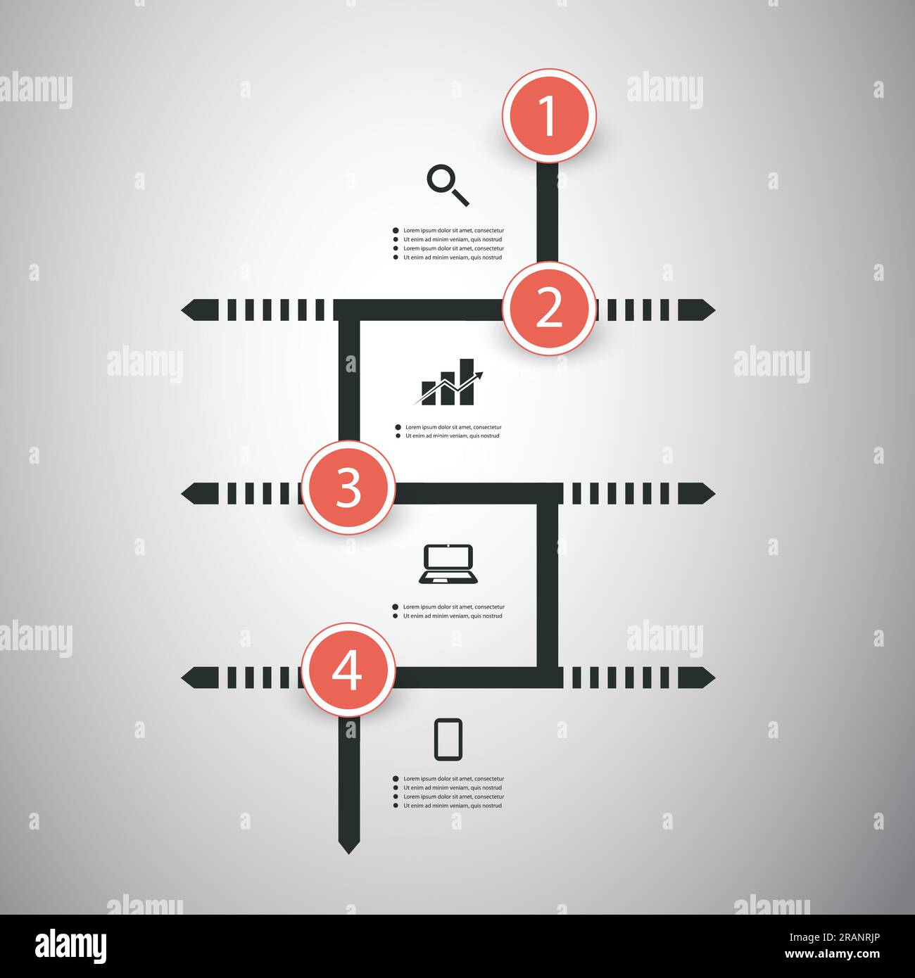 Infographic Concept - Flow Chart Design Stock Vector Image & Art - Alamy