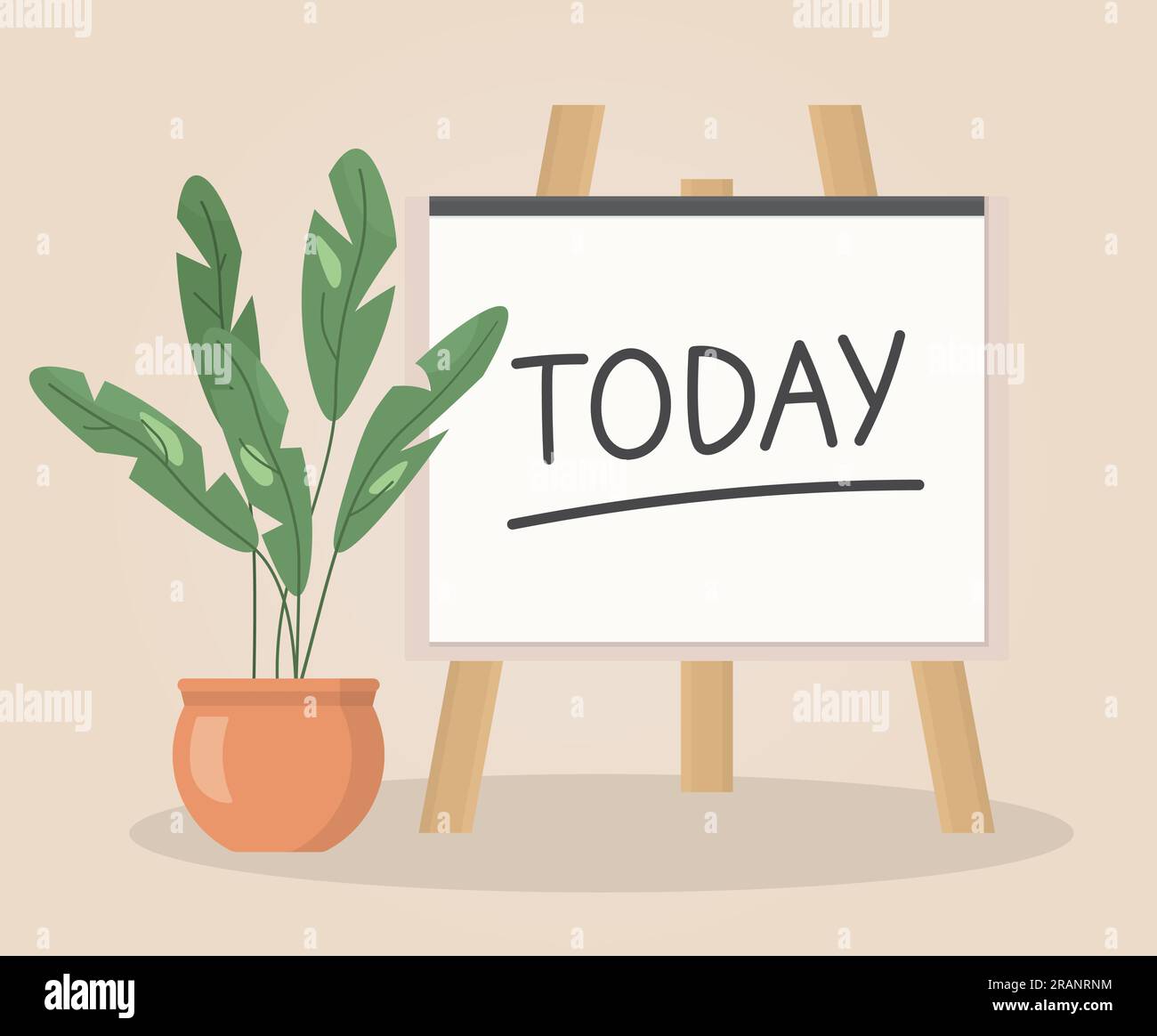 today word written on a flip chart, concept of agenda, start acting ...