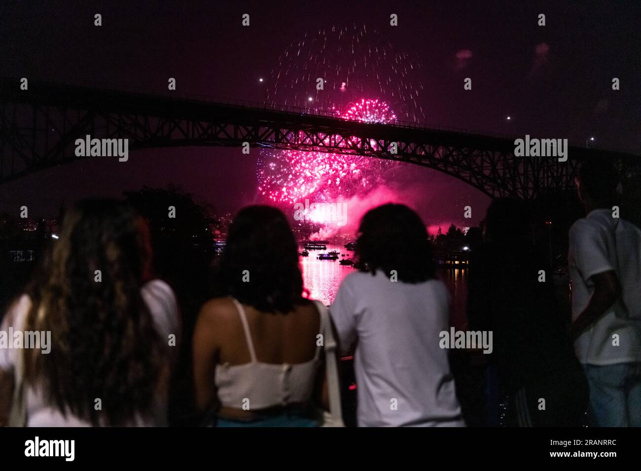 Seattle, USA. 4 Jul, 2023. People gather in Fremont to celebrate ...
