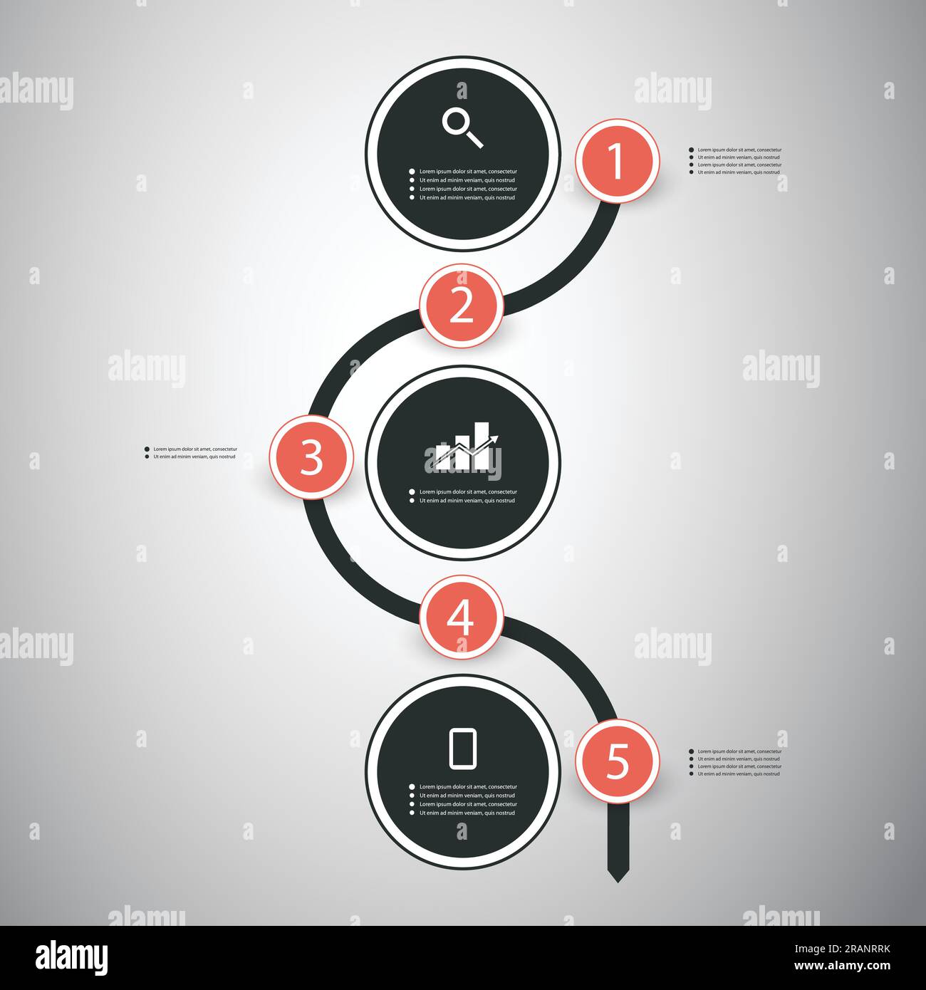 Infographic Concept - Flow Chart Design - Timeline Stock Vector Image ...