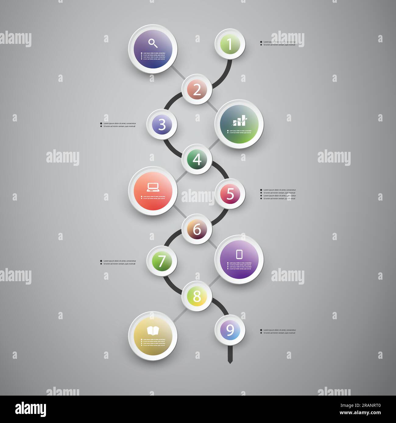 Infographic Concept - Flow Chart Design - Timeline Stock Vector Image ...