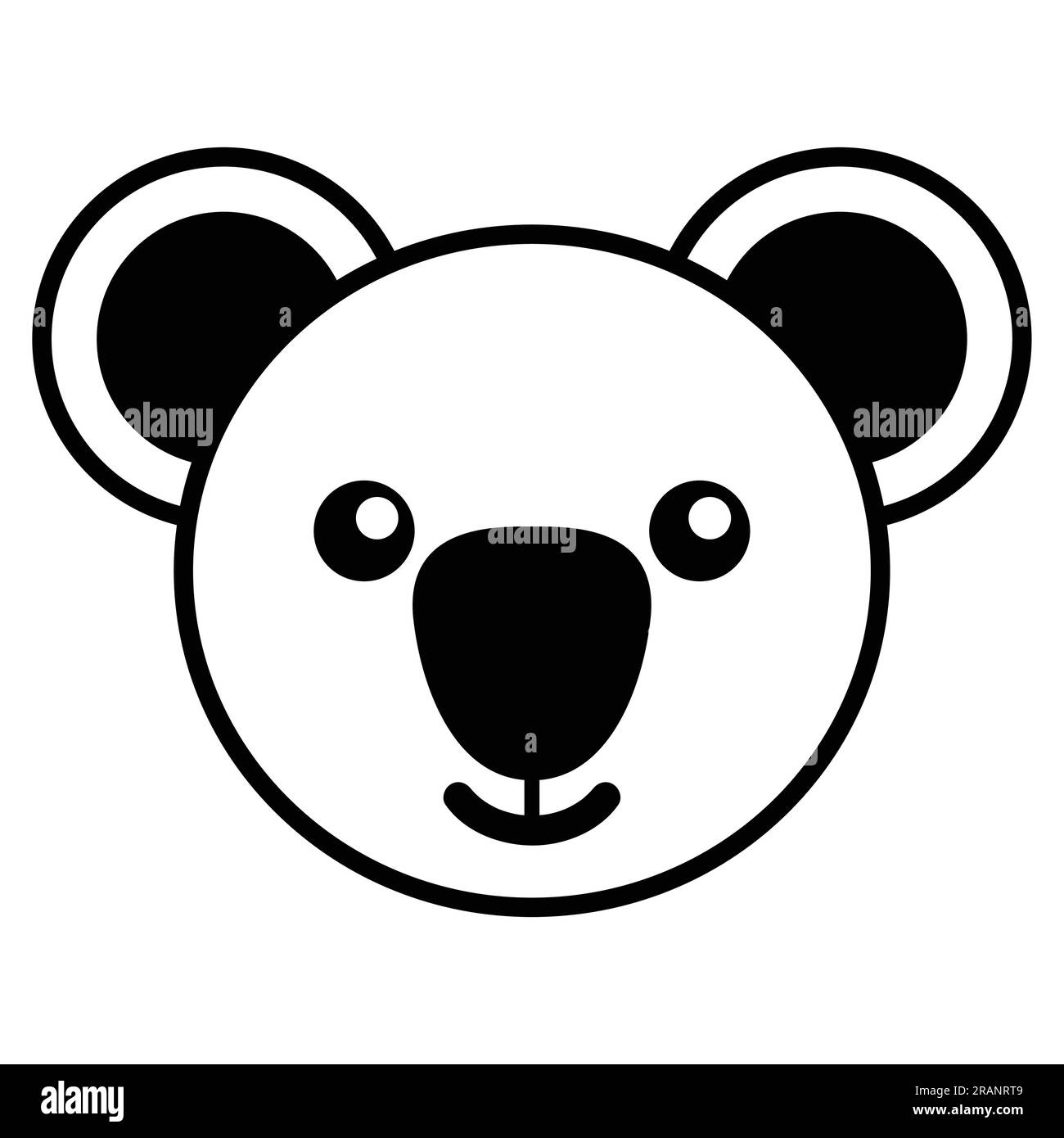 Simple line art of a cute koala Stock Vector Image & Art - Alamy