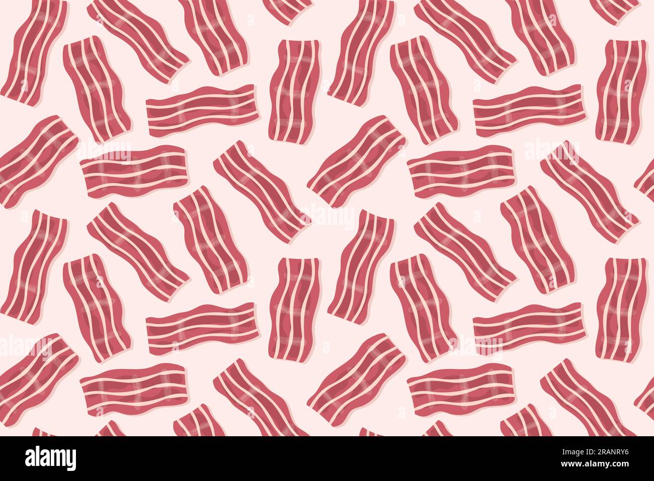 seamless pattern with crispy fried bacon- vector illustration Stock ...