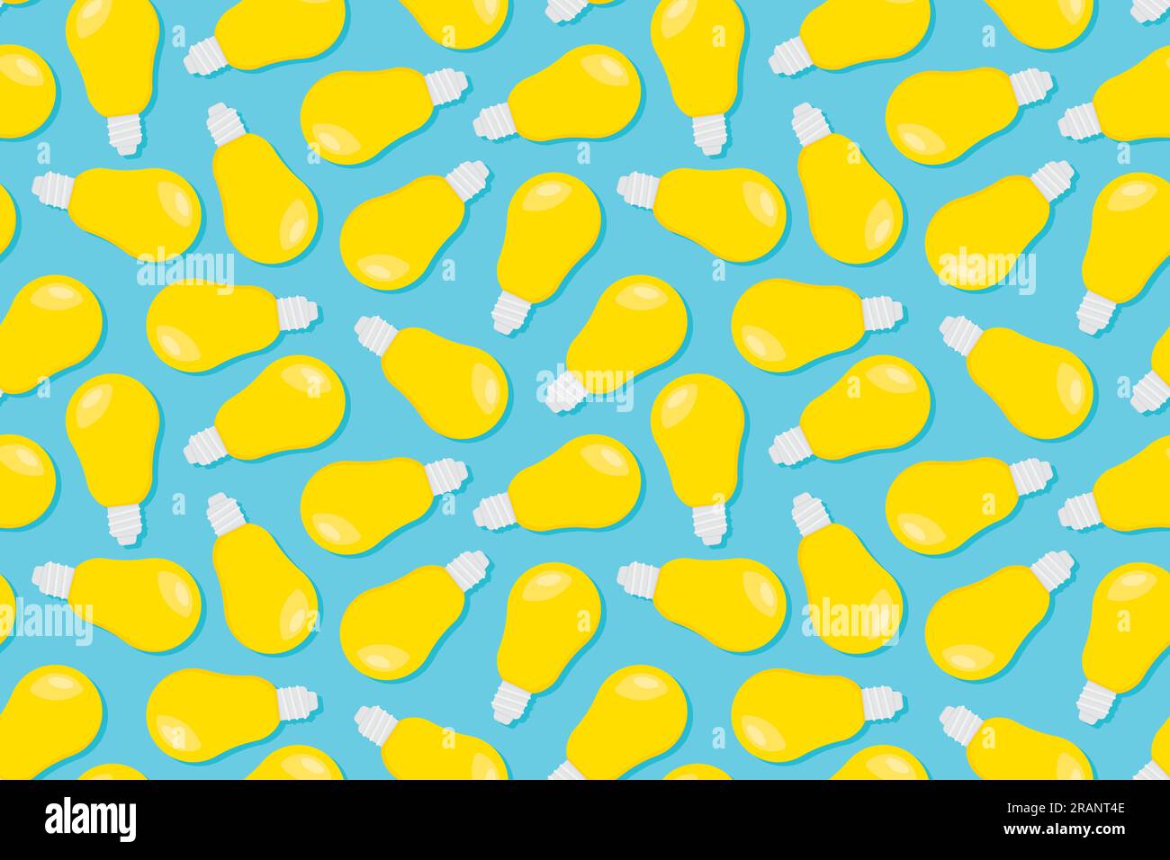 seamless pattern with yellow light bulbs- vector illustration Stock ...