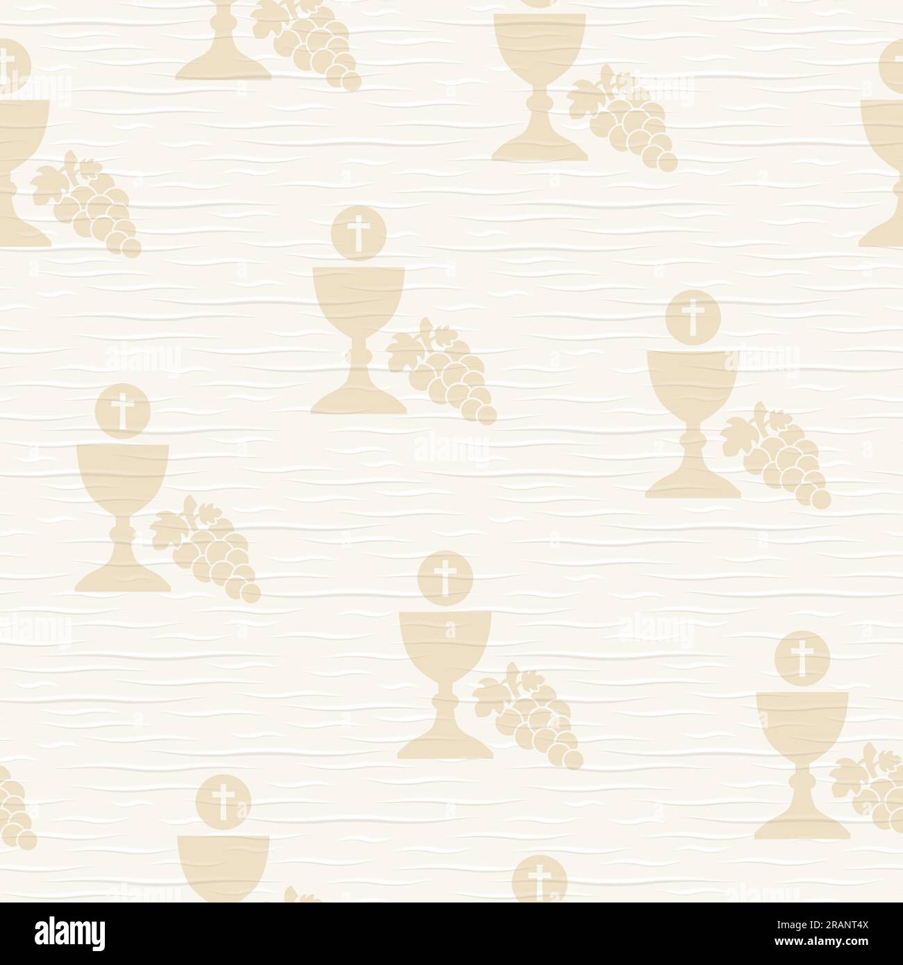 seamless paper texture with holy communion symbol, chalice with waffer ...
