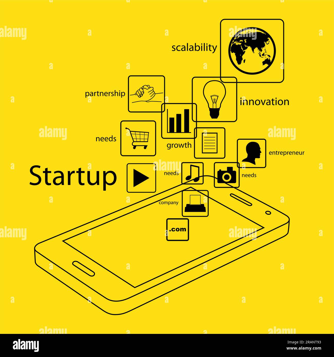 Modern and simple info graphic of startup business Stock Vector Image ...