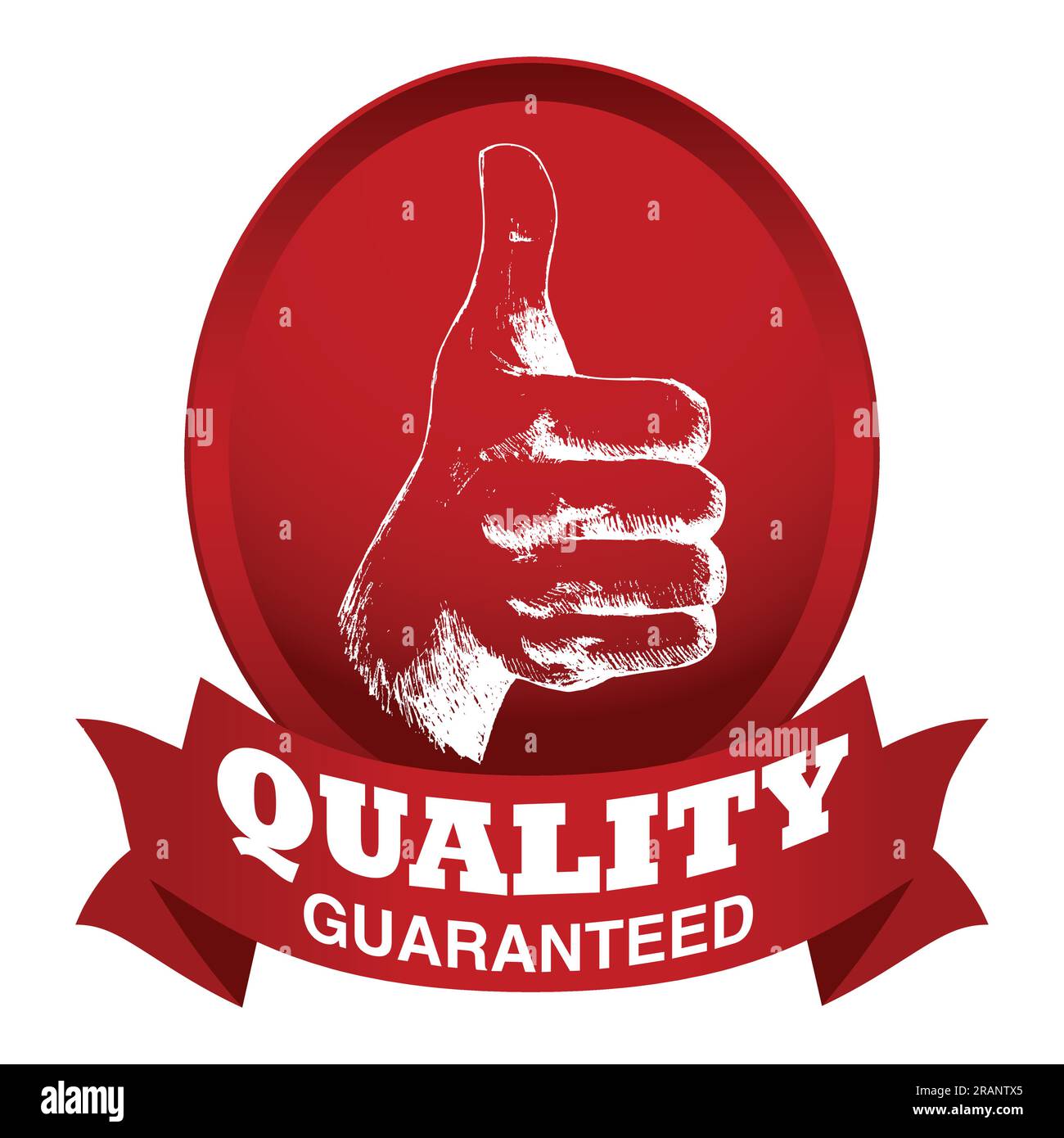 Thumb up sketch with quality guaranteed text Stock Vector Image & Art ...