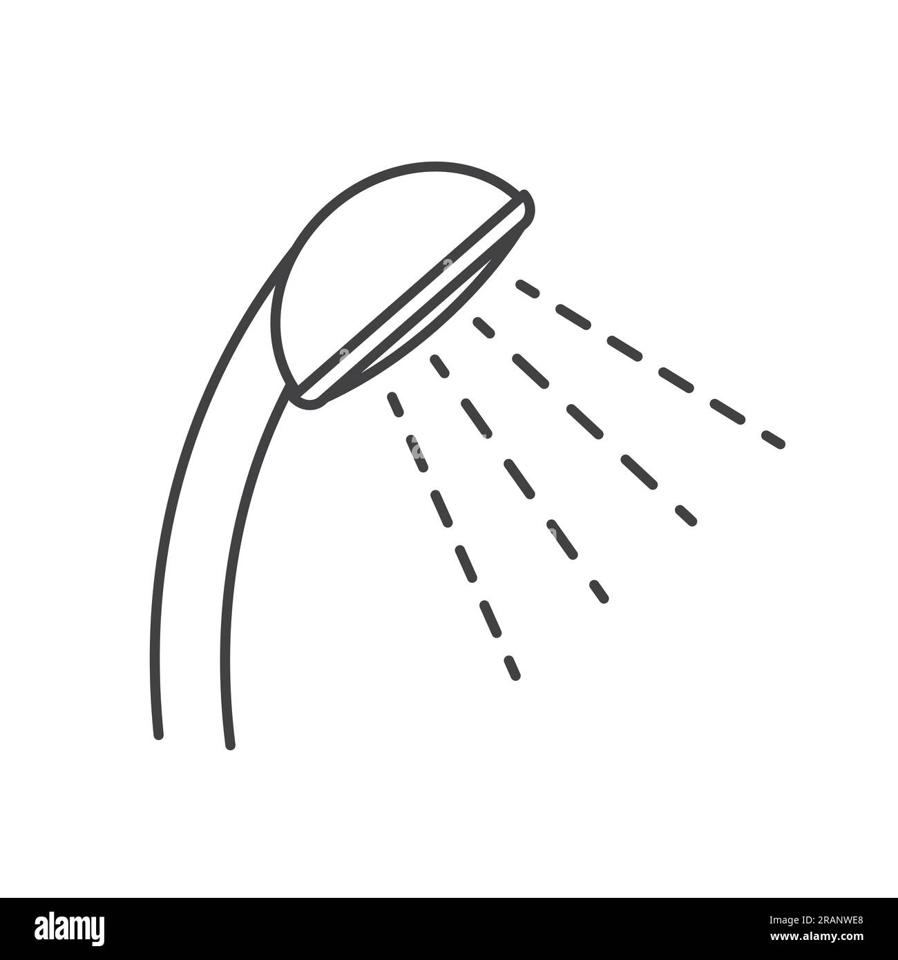 handshower with stream of water- vector illustration Stock Vector Image ...