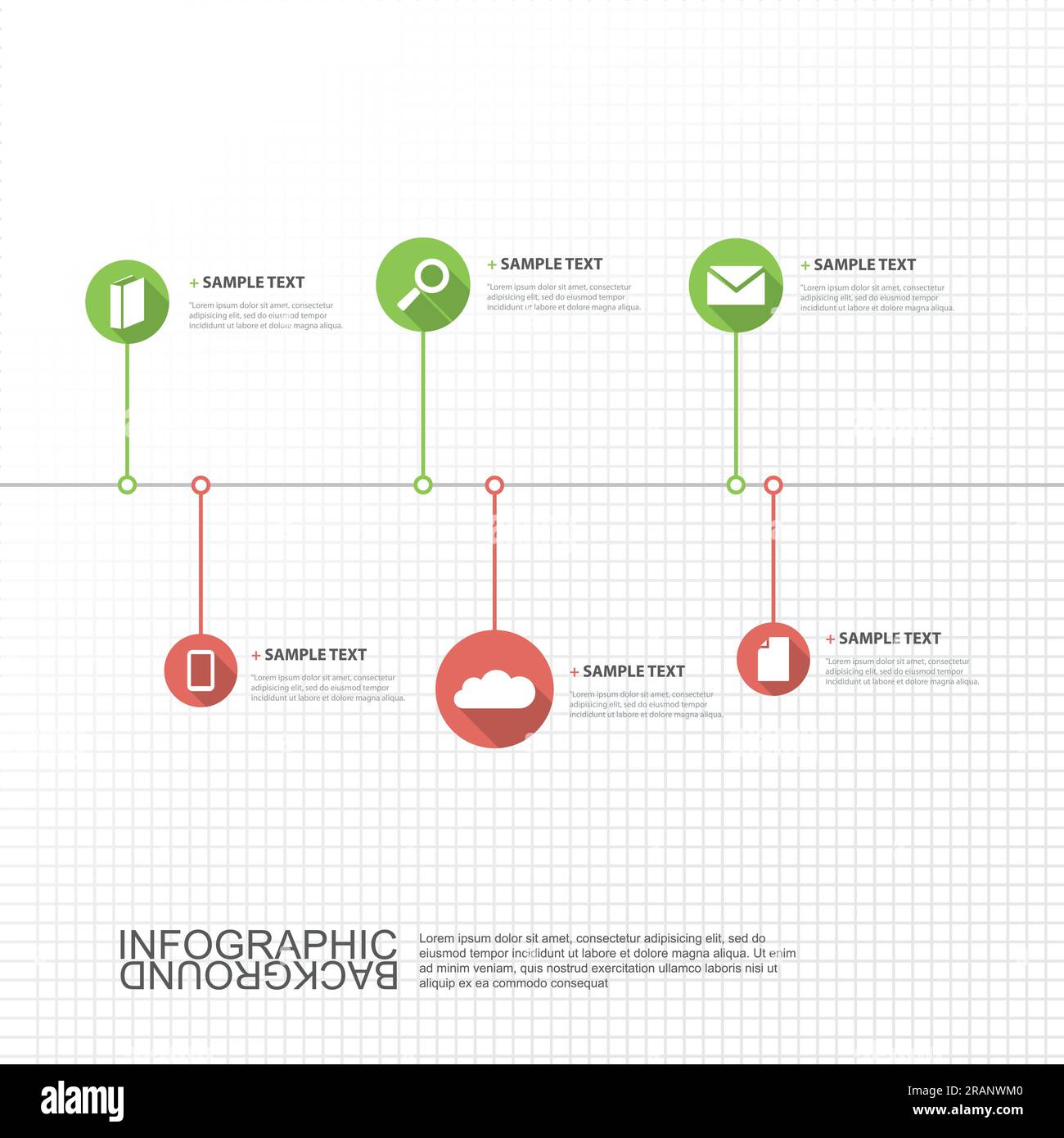 Timeline Infographic Design with Your Text and Icons Stock Vector Image ...