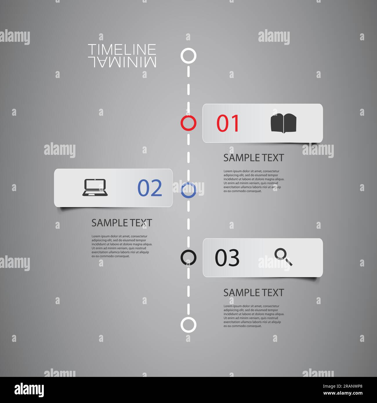 Vector Infographic Timeline - Report Design Template with Labels Stock ...
