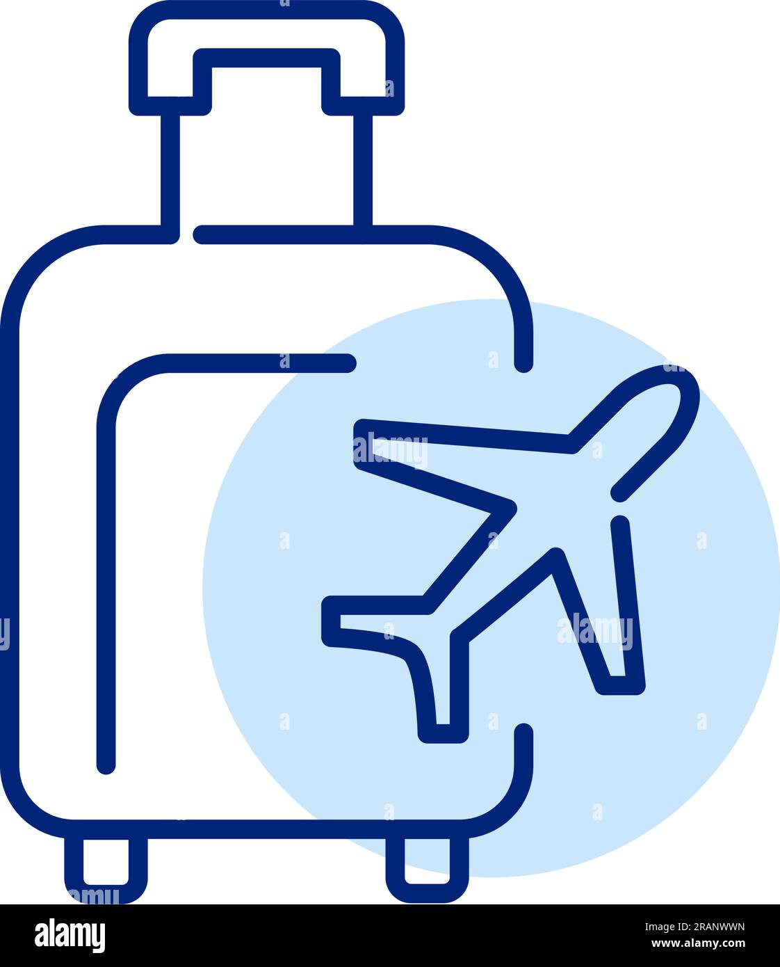 Check-in luggage for a flight. Suitcase with a plane. Pixel perfect ...