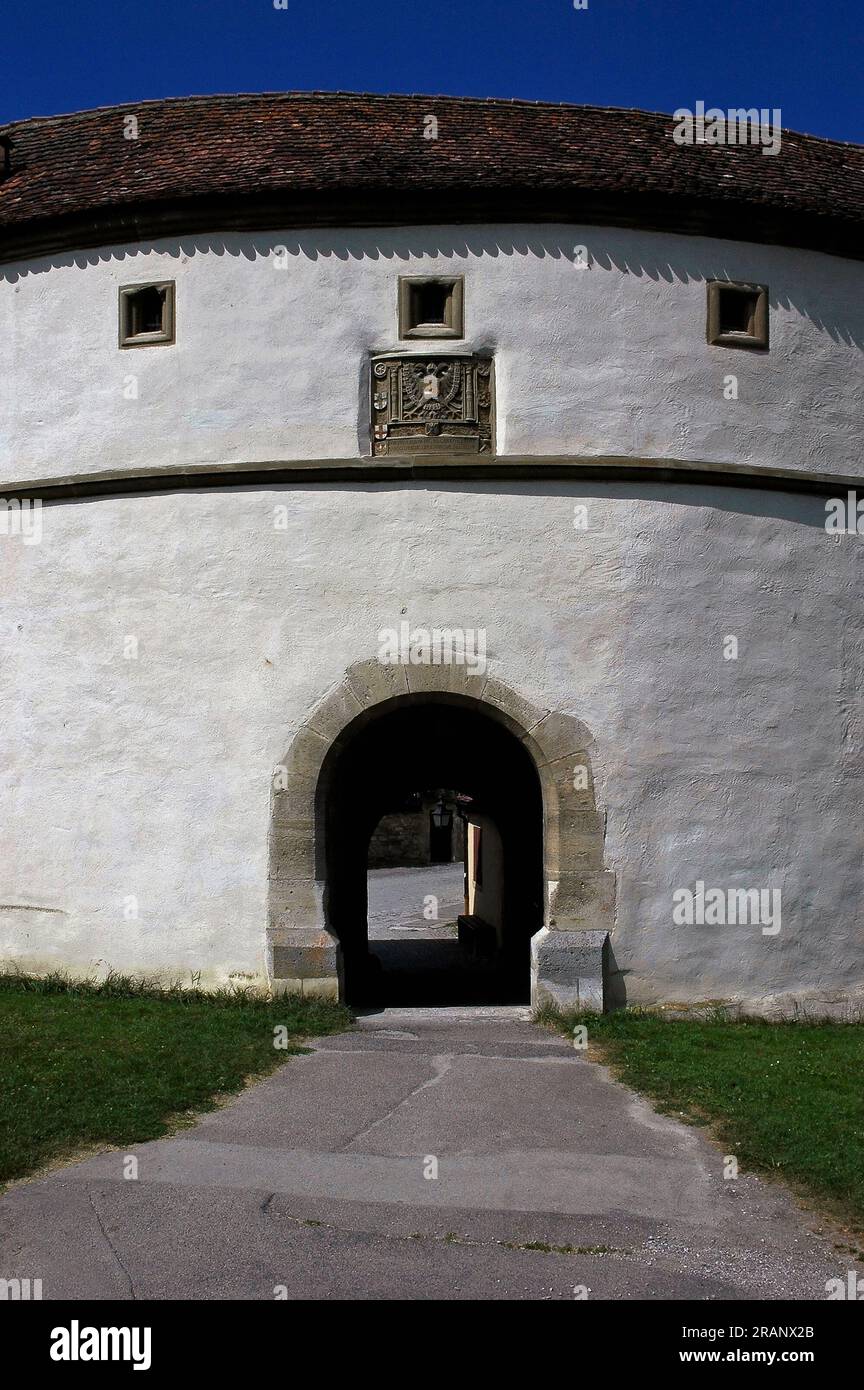 Bastion defending the late 14th century Klingentor gateway, a fortified ...
