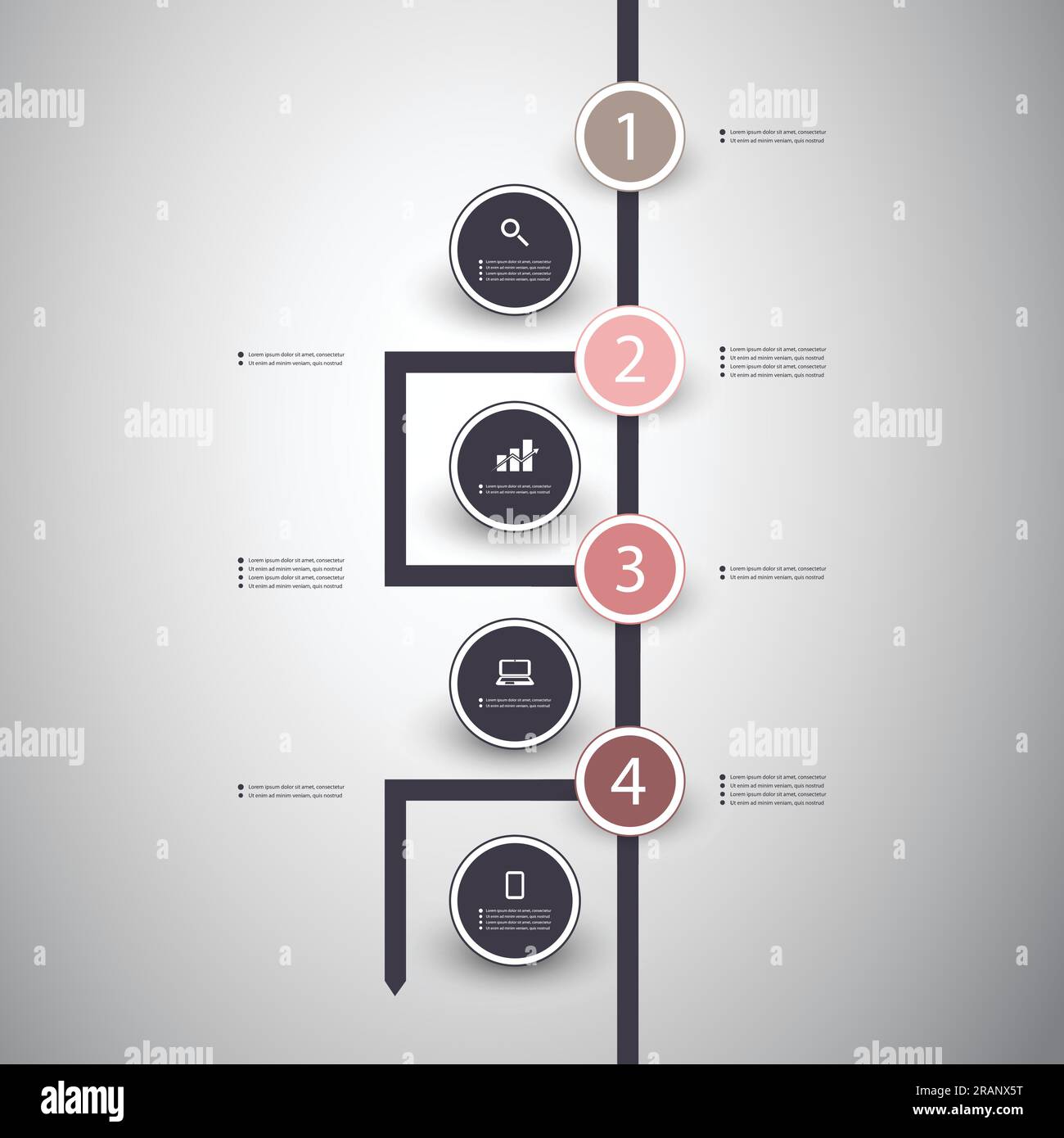 Infographic Concept - Flow Chart Design - Timeline Stock Vector Image ...