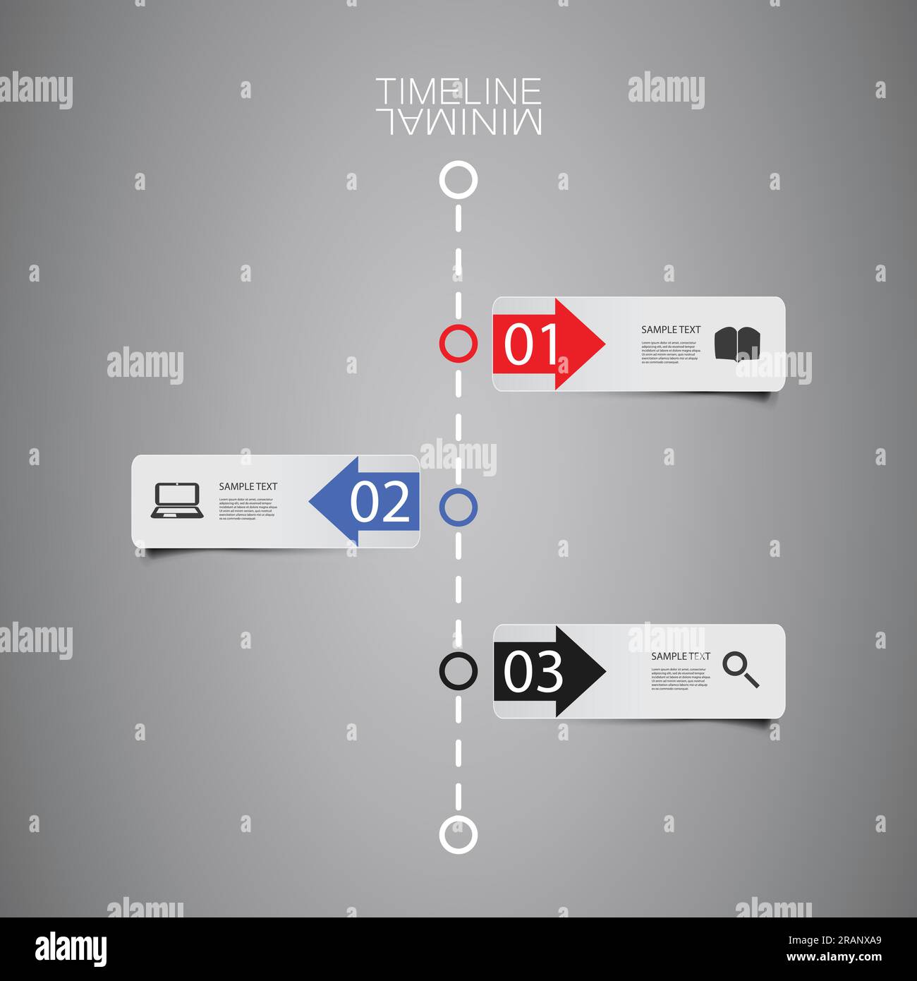Vector Infographic Timeline - Report Design Template with Labels Stock ...