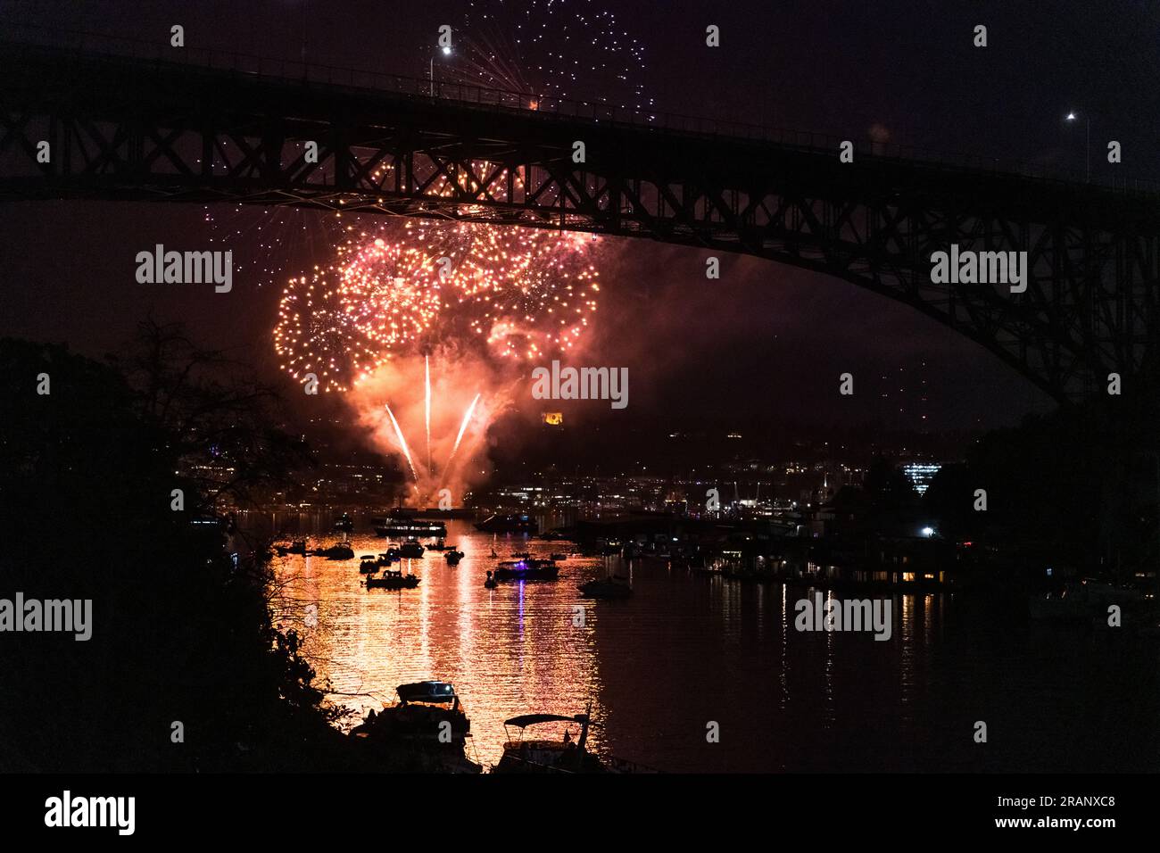 Seattle, USA. 4 Jul, 2023. People gather in Fremont to celebrate ...