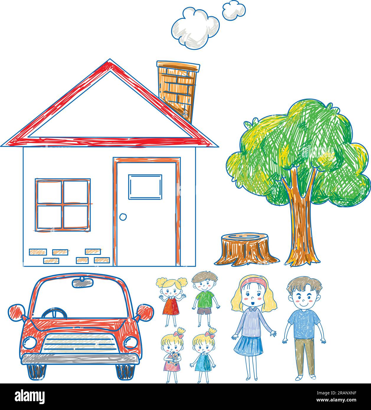 Building colour drawing Stock Vector Images - Alamy