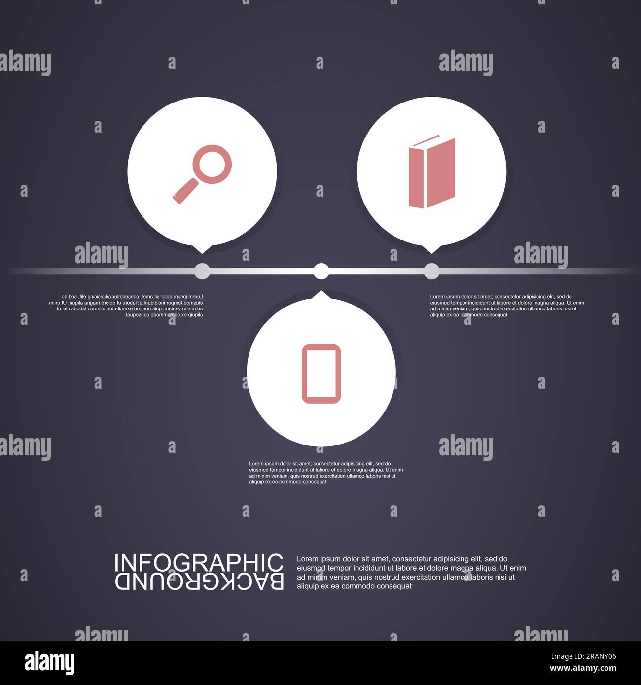 Minimal Circular Infographic Design with Text and Icons Stock Vector ...