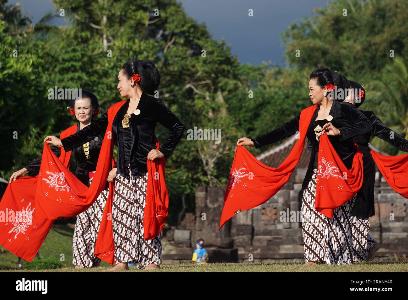 Indonesian performing gambyong dance. This dance comes from central ...
