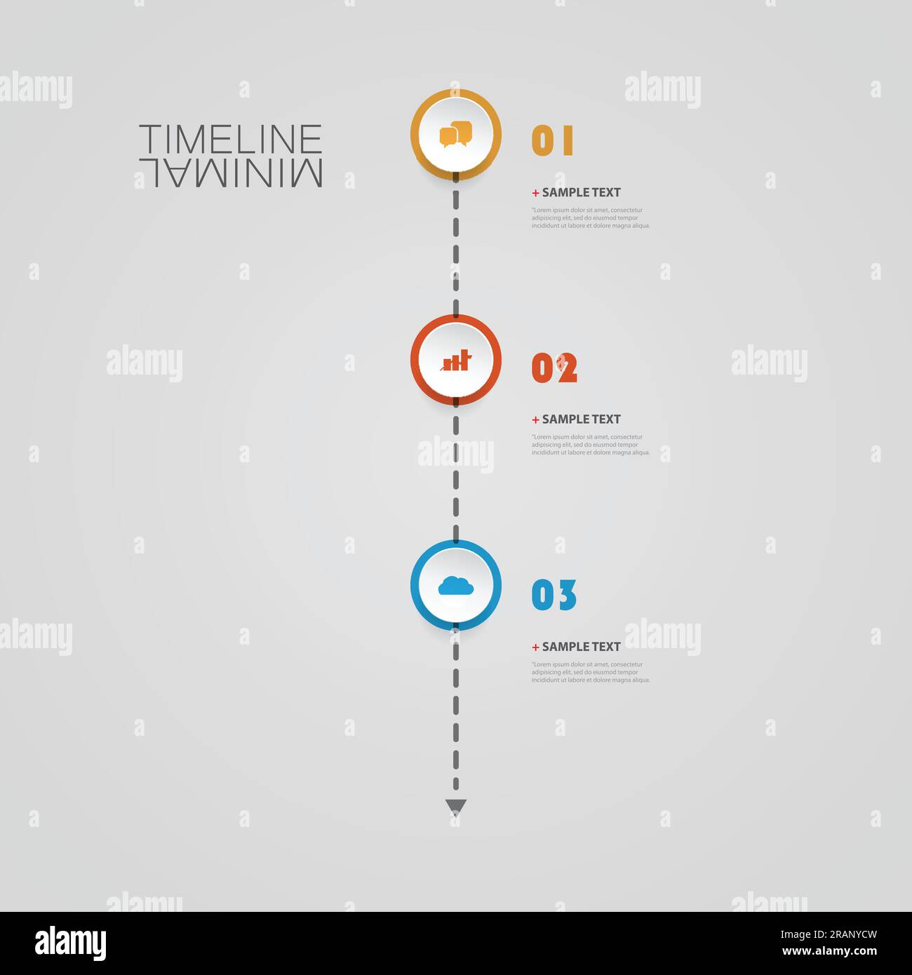 Minimal Timeline Design - Infographic Elements with Linear Icons Stock ...
