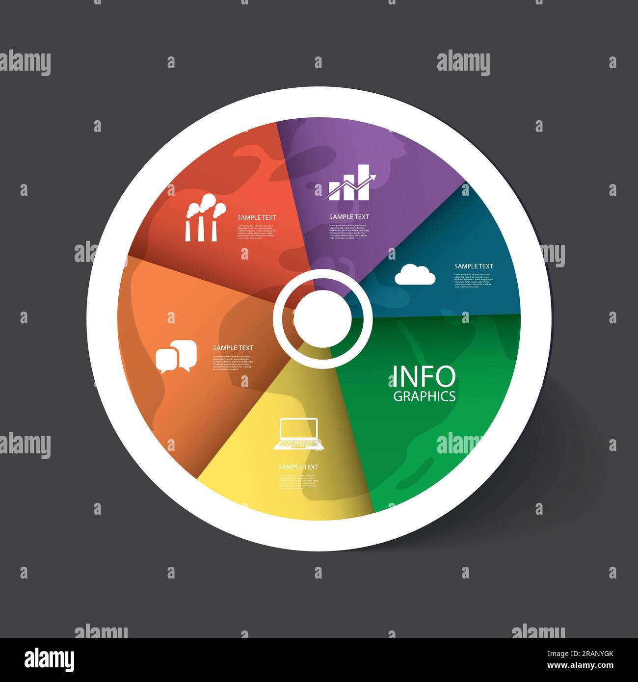 Colorful Business Pie Chart - Infographic Design Stock Vector Image ...