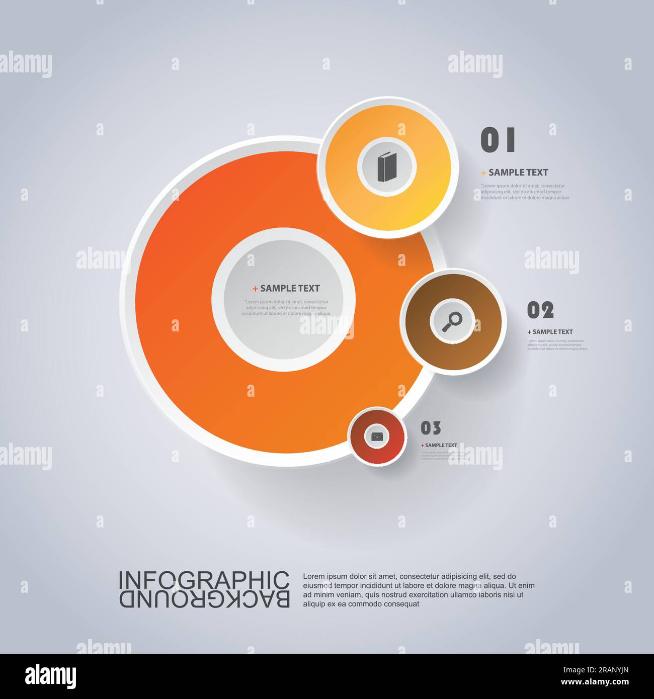 Colorful Round Numbered Labels - Modern Minimalist Presentation ...