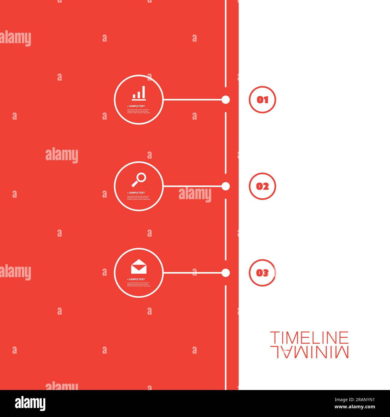 Minimal Timeline Design - Infographic Elements with Icons Stock Vector ...