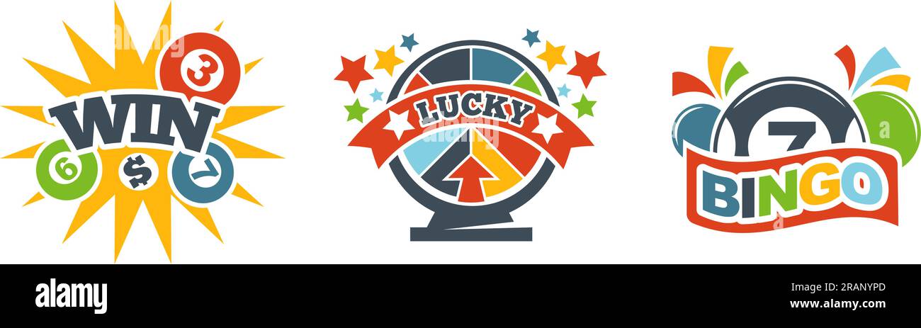 Bingo and win gambling games and activities vector Stock Vector Image ...