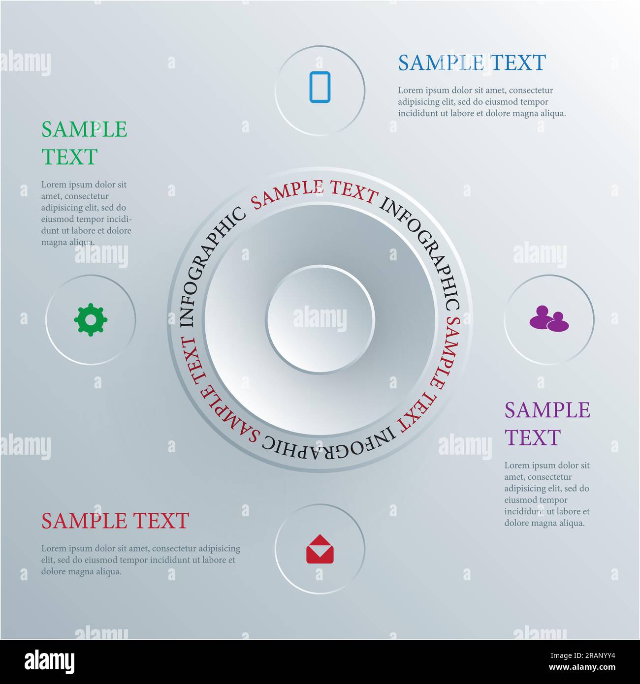 Infographic Template - Paper Cut Design Stock Vector Image & Art - Alamy