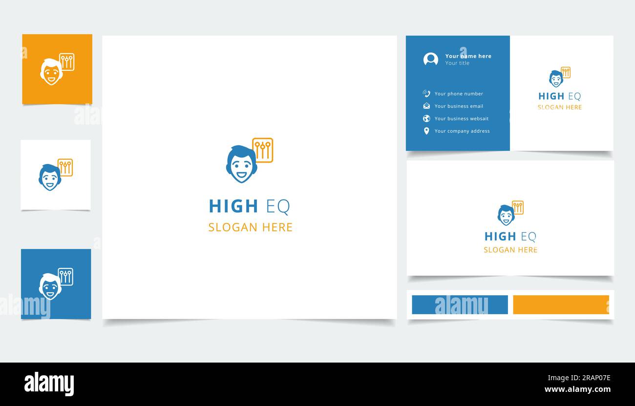 High EQ logo design with editable slogan. Branding book and business ...