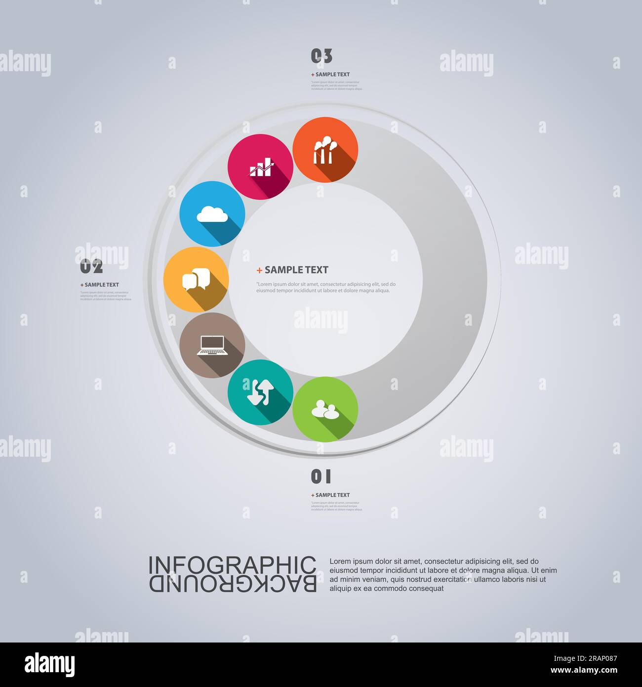 Colorful infographic diagram social media Stock Vector Images - Alamy