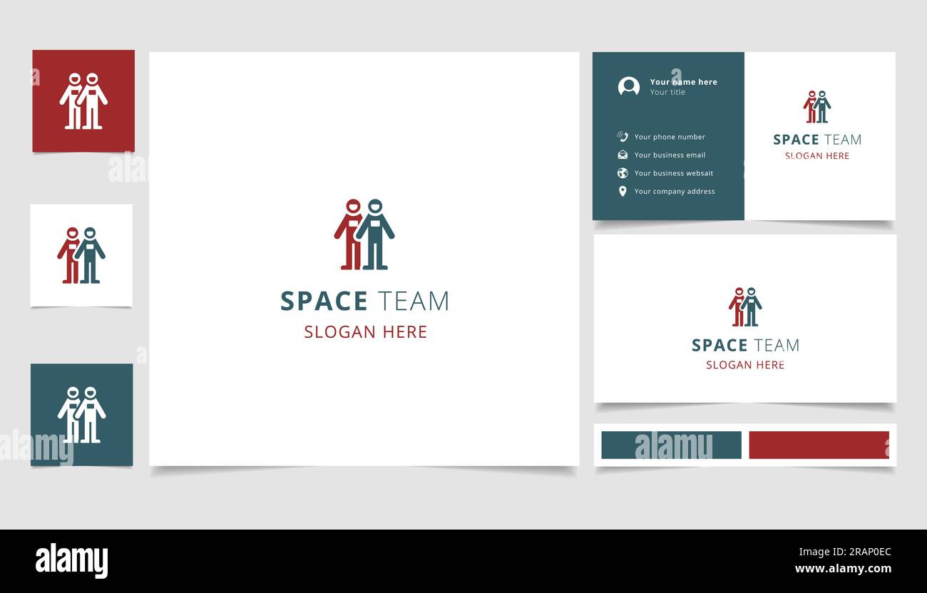 Space team logo design with editable slogan. Branding book and business ...