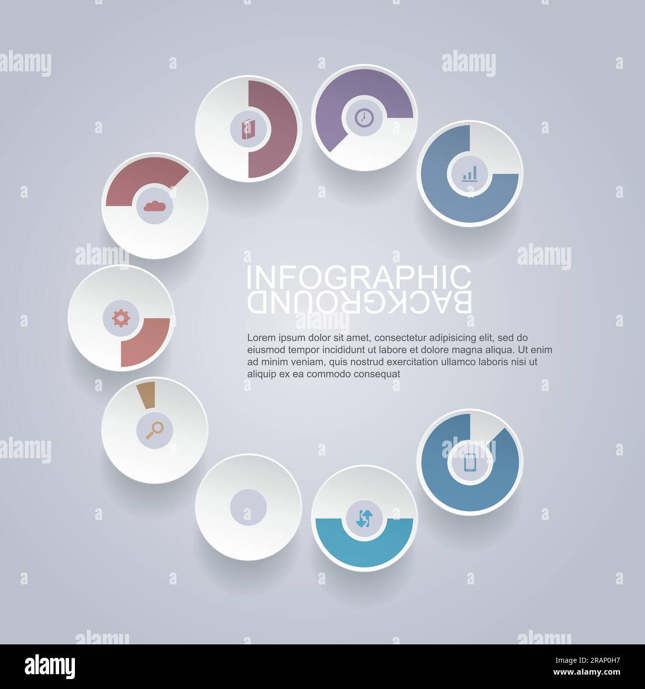Circular Infographic Design with Pie Chart Stock Vector Image & Art - Alamy