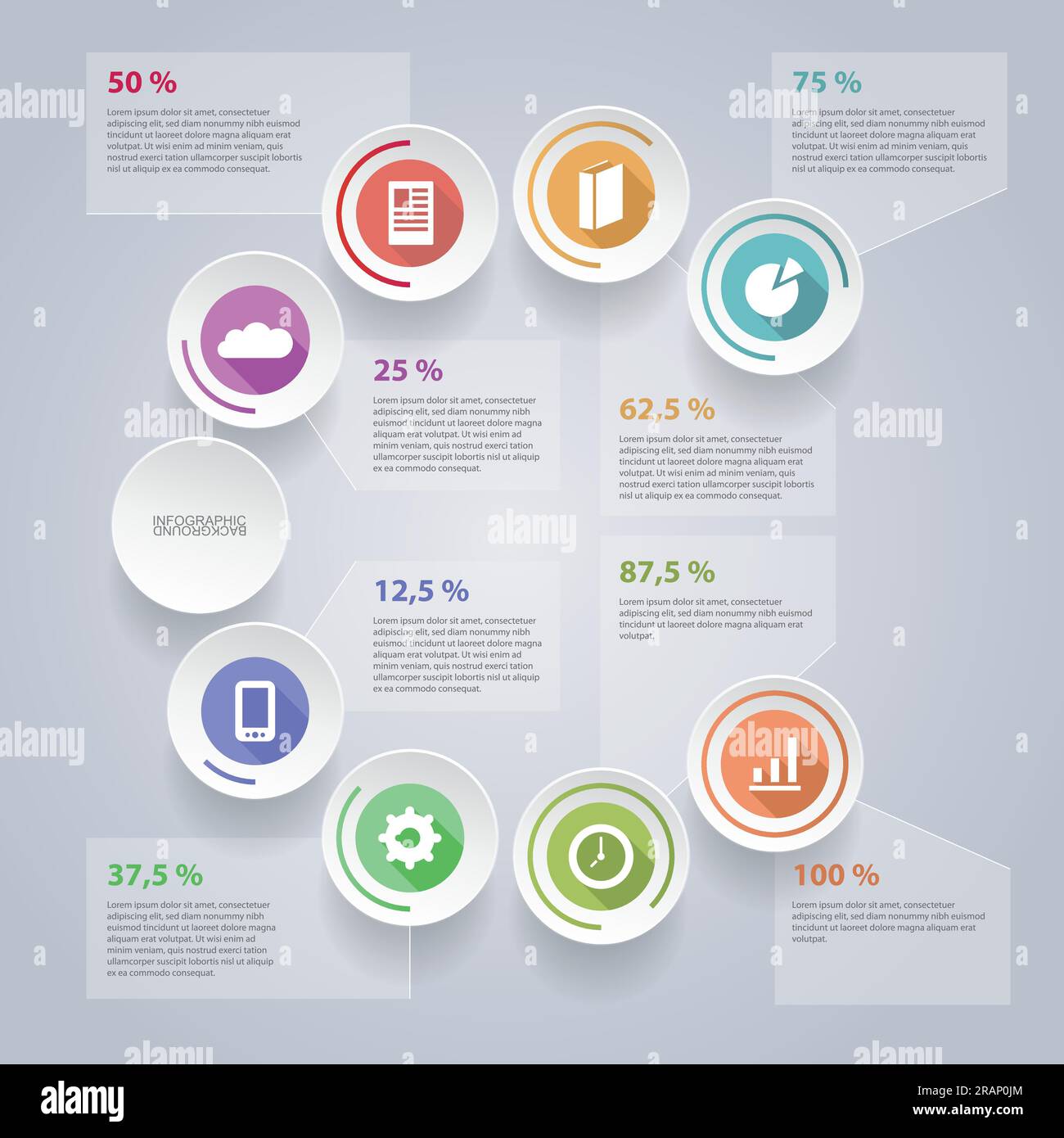 Circular Infographic Design with Pie Chart Stock Vector Image & Art - Alamy