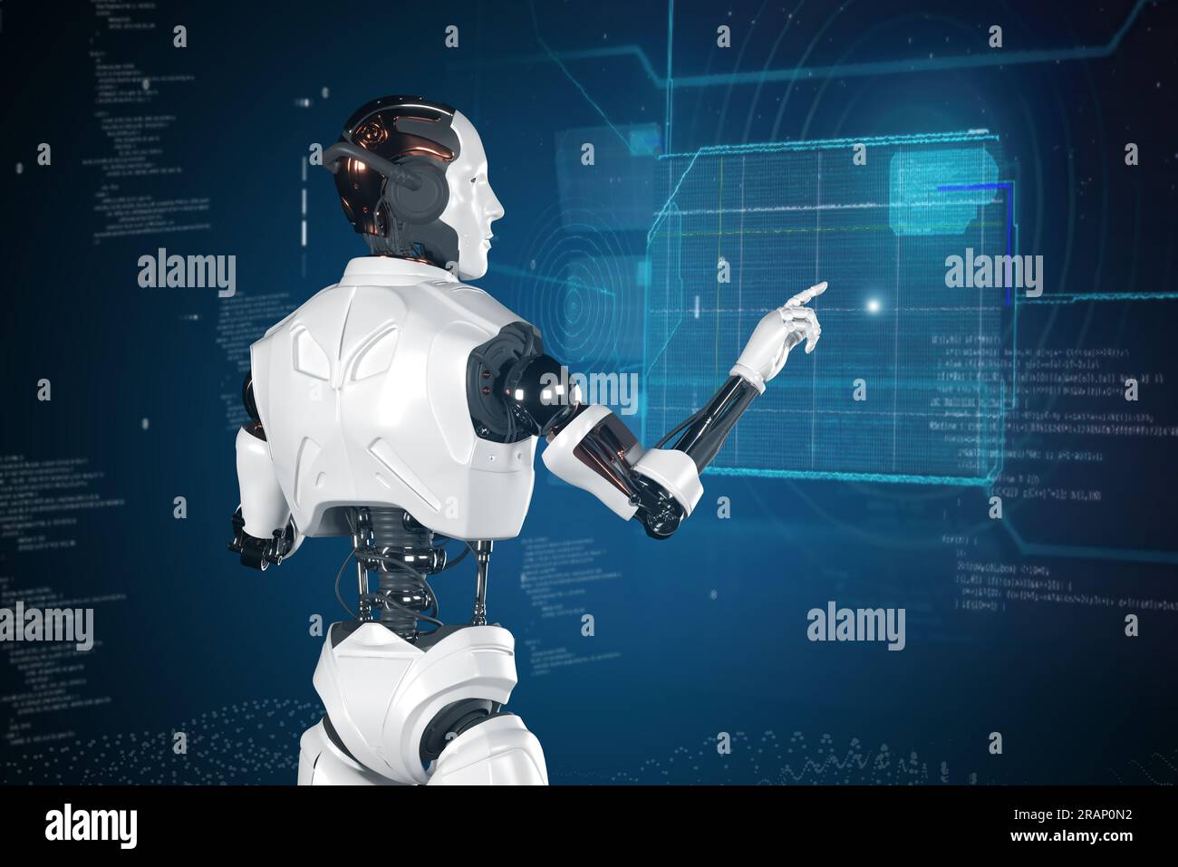 Robotics and AI for the future. 3D rendering Stock Photo - Alamy