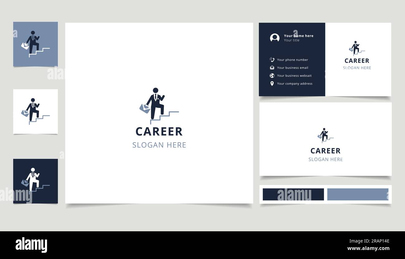 Career logo design with editable slogan. Branding book and business ...