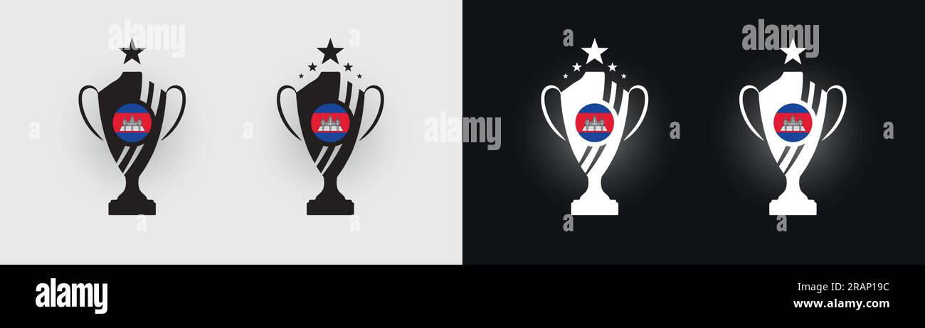 Cambodia trophy pokal cup football champion vector illustration Stock ...