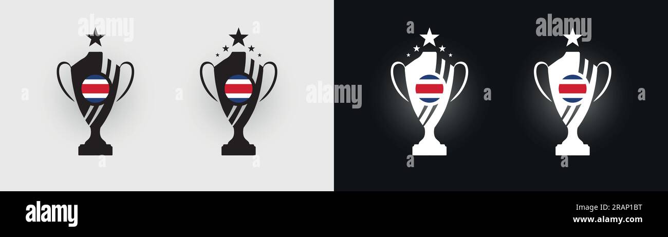 Costa Rica trophy pokal cup football champion vector illustration Stock ...