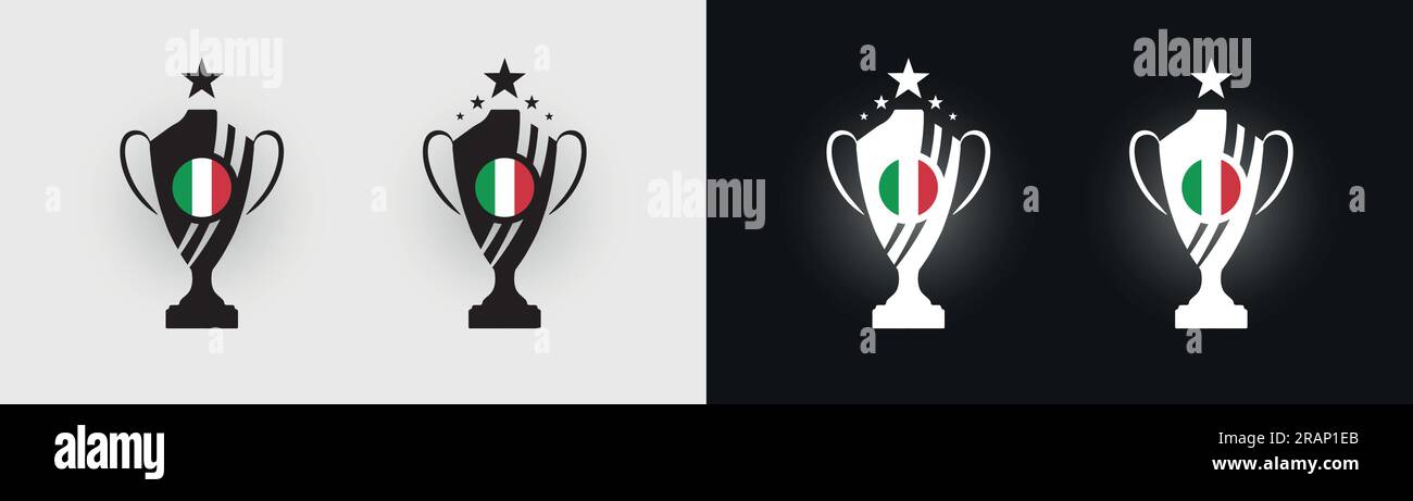 Italy trophy pokal cup football champion vector illustration Stock ...