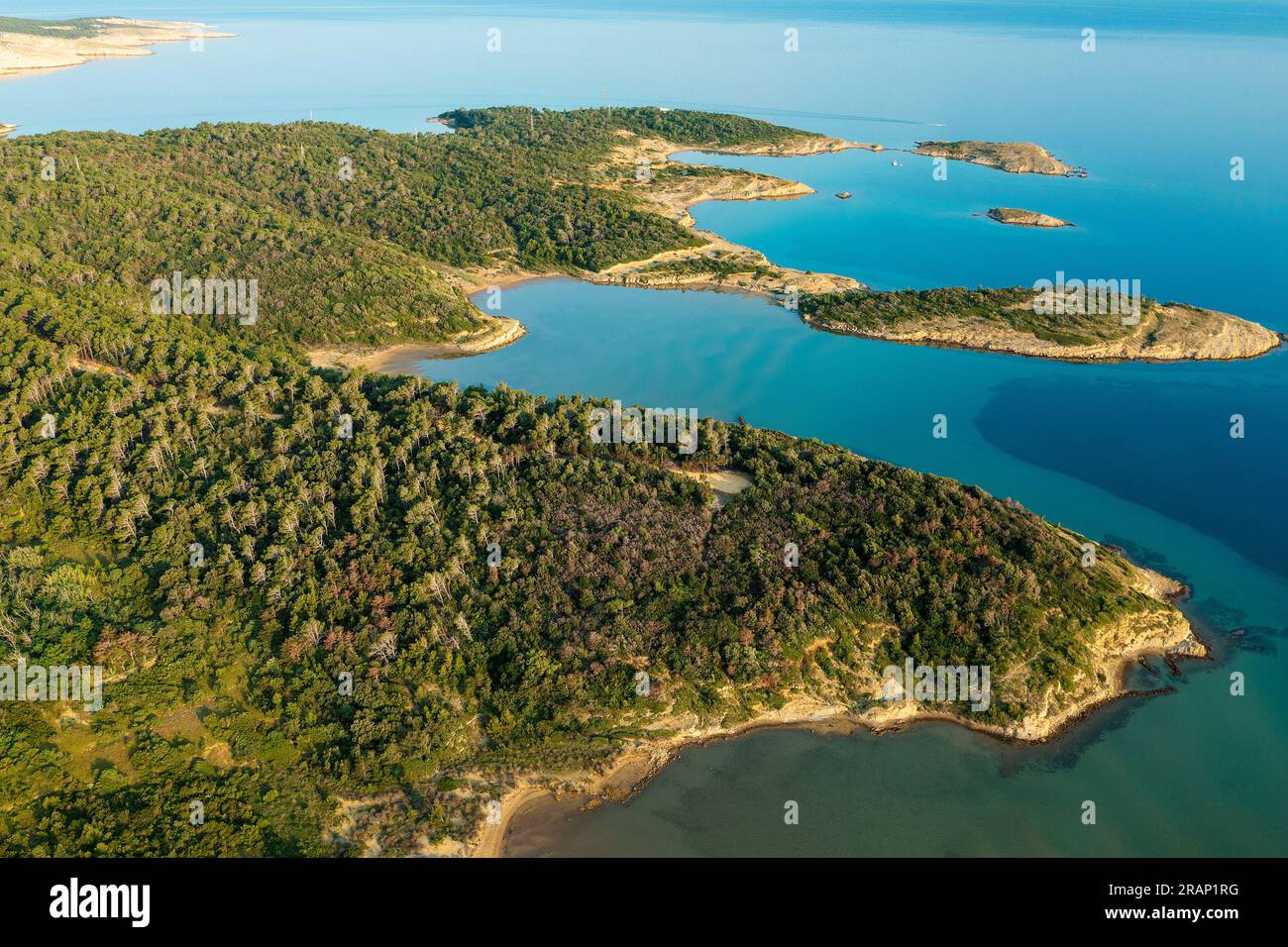 Aerial view of Lopar peninsula, Rab Island, Croatia Stock Photo - Alamy