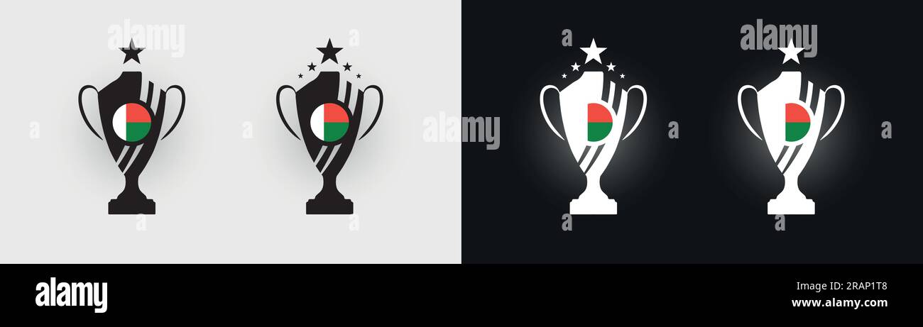 Madagascar trophy pokal cup football champion vector illustration Stock ...