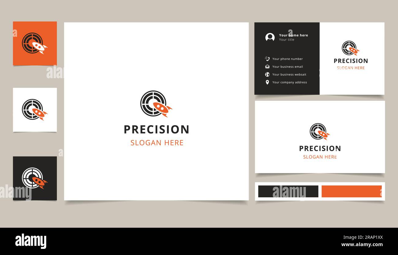 Precision logo design with editable slogan. Branding book and business ...