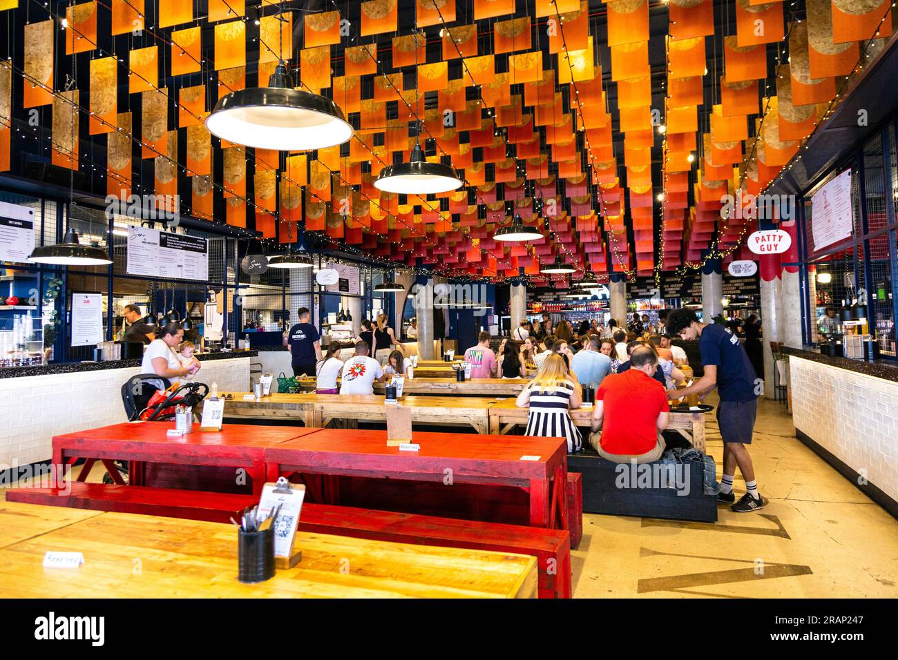 Interior of the Shelter Hall food hall, Brighton, England, UK Stock ...