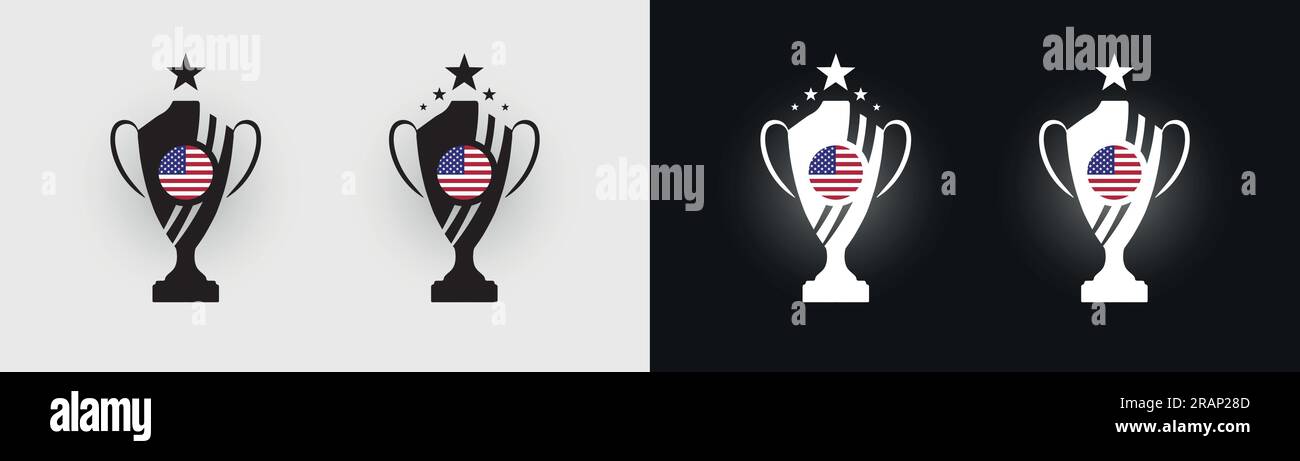 United States trophy pokal cup football champion vector illustration ...