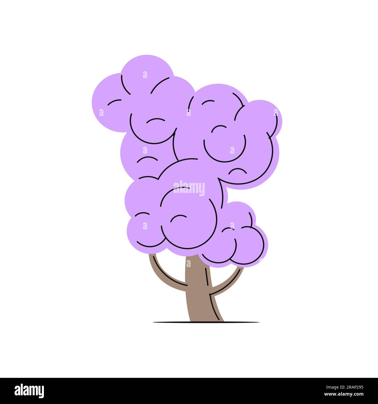 Decorative tree with violet foliage Stock Vector Image & Art - Alamy